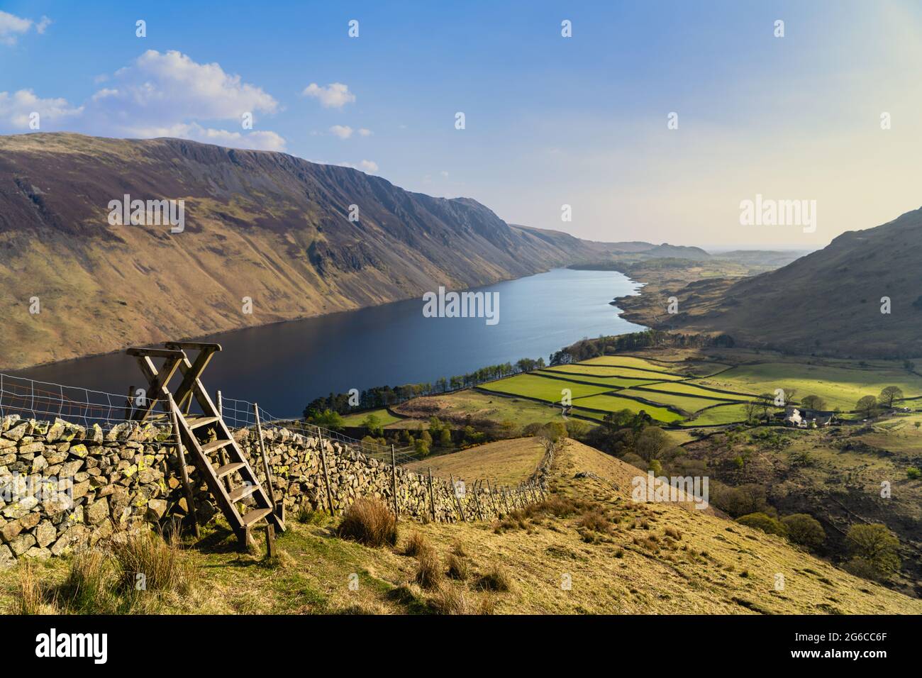 The view of Wastwater in The Lake District National Park, England. This ...