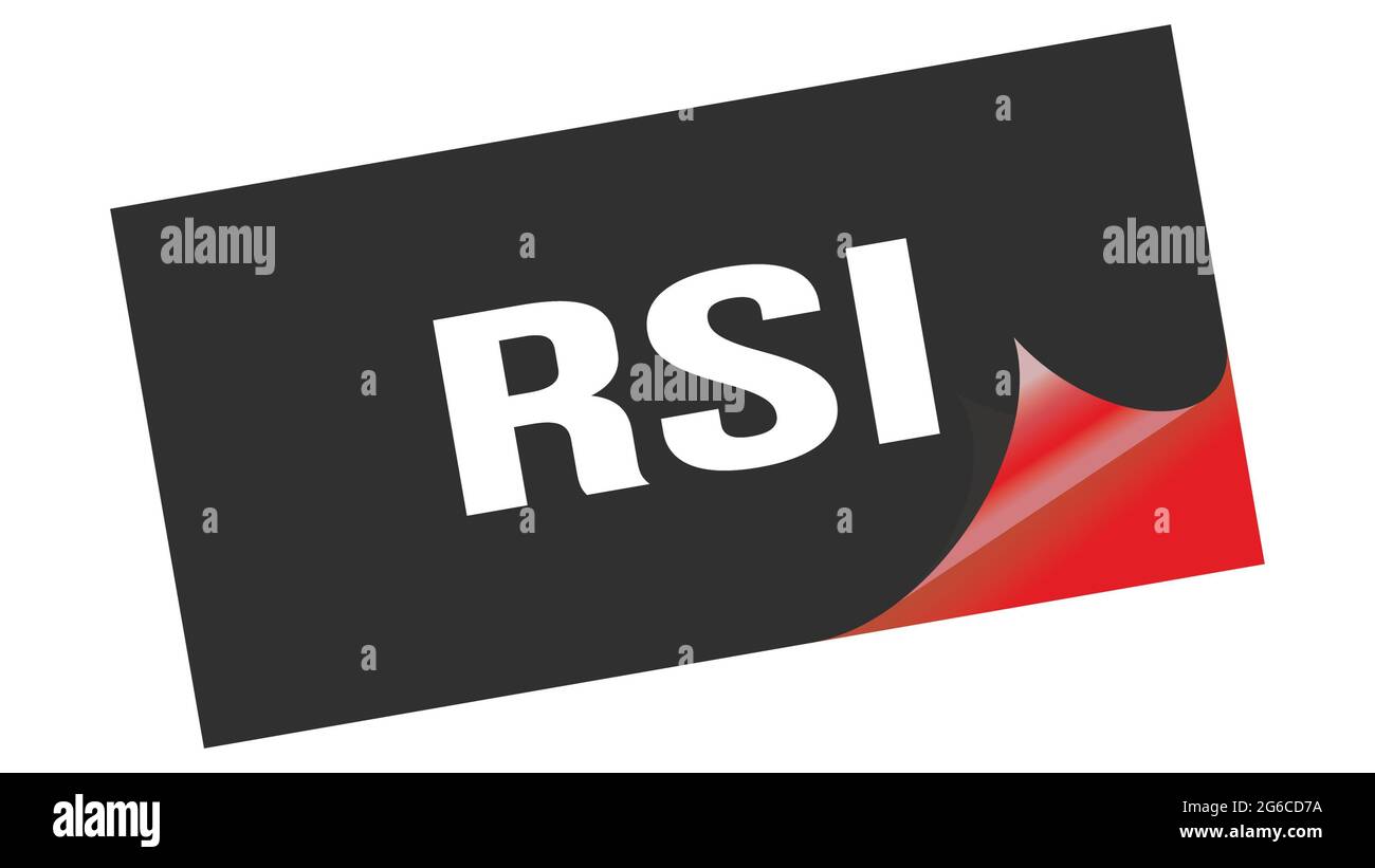 RSI text written on black red sticker stamp Stock Photo - Alamy