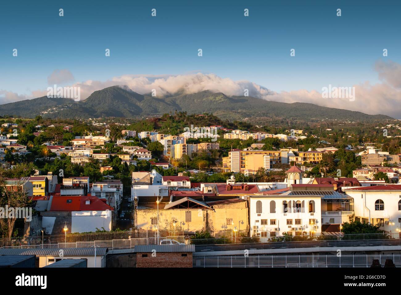 Basse-Terre city at dusk, capital of Guadeloupe Stock Photo - Alamy