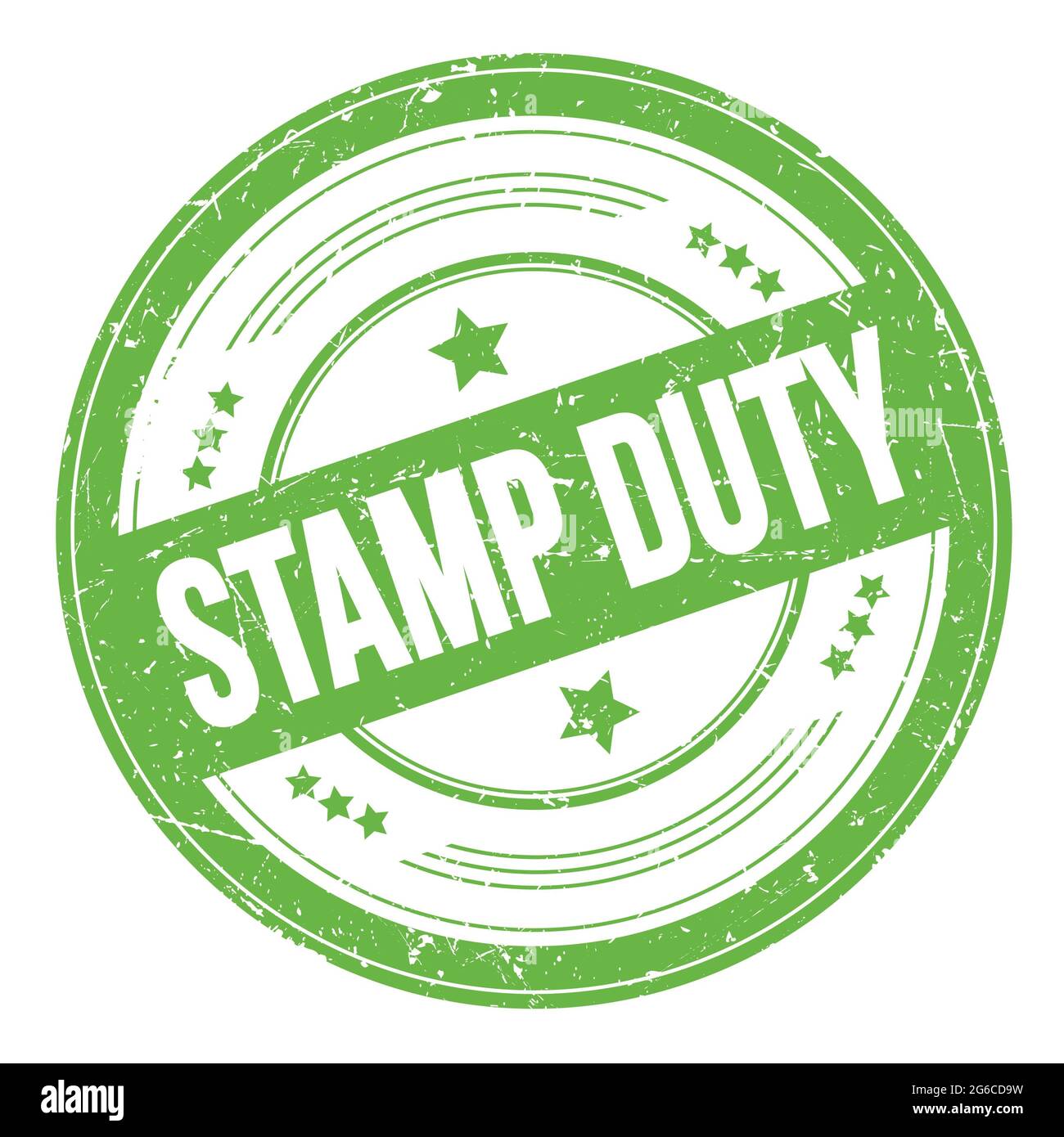 STAMP DUTY text on green round grungy texture stamp Stock Photo - Alamy