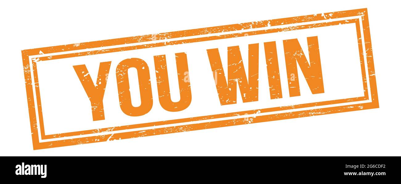 Win text on orange Cut Out Stock Images & Pictures - Alamy