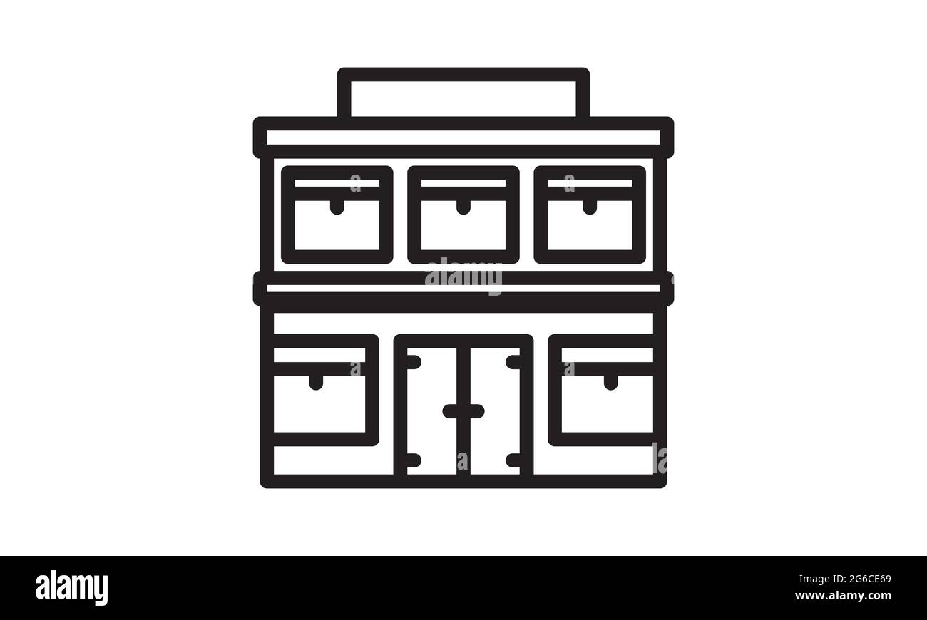 Buildings vector icon isolated on white background, Buildings ...