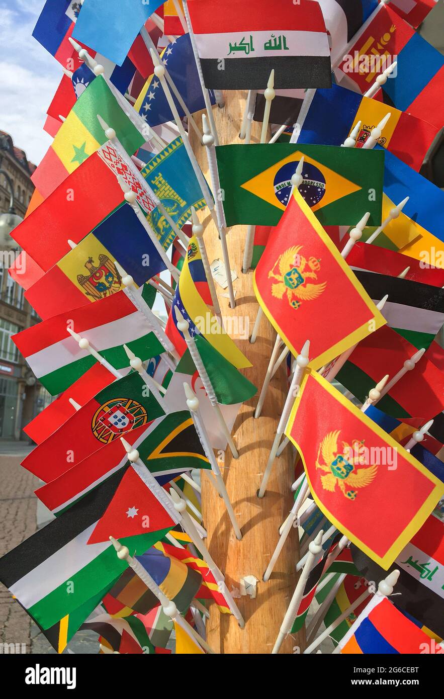 Lots of different country flags hi-res stock photography and images - Alamy