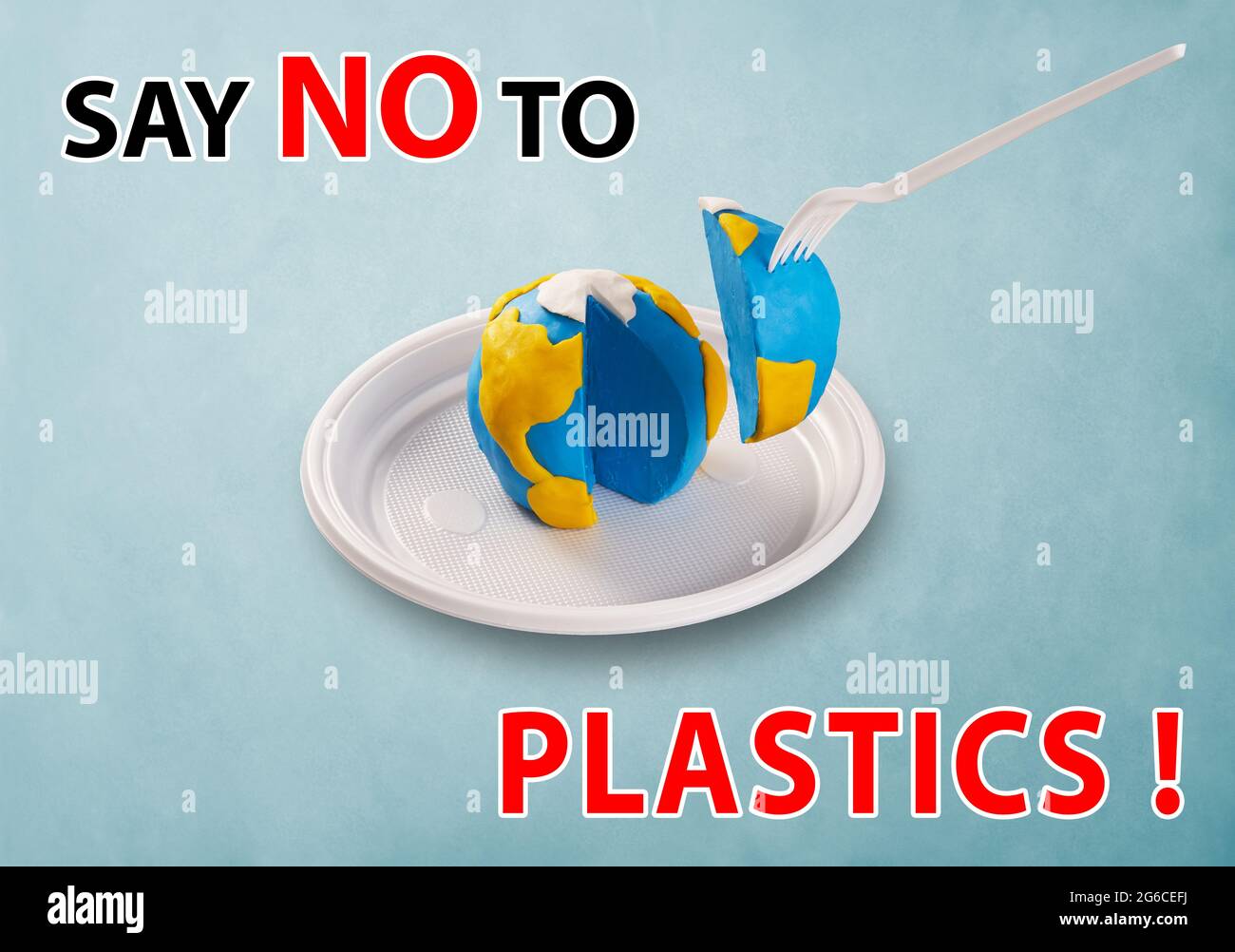 WorldEarth Day concept. Plastic free concept. Say NO to plastics ...