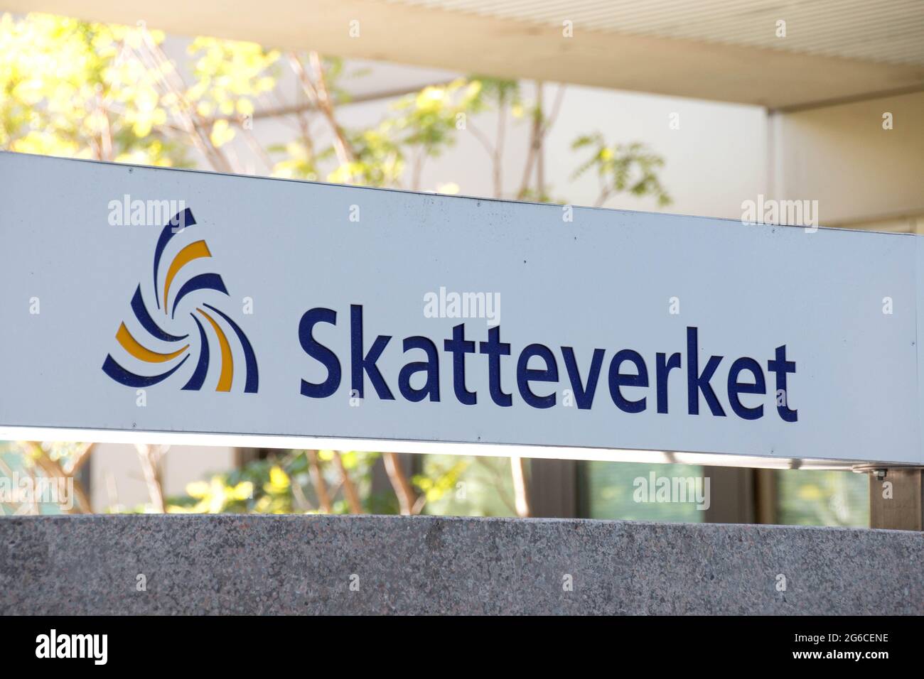 Sign for the Swedish Tax Agency Stock Photo - Alamy
