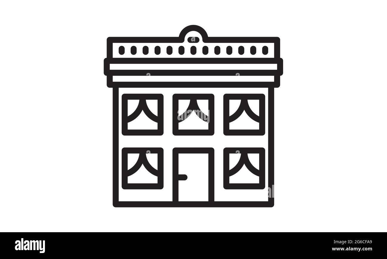 Buildings vector icon isolated on white background, Buildings ...