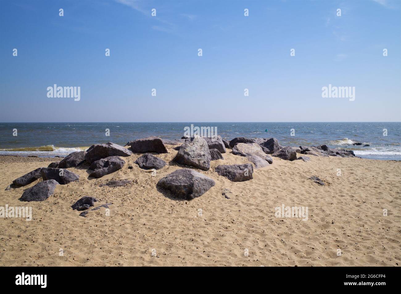 Rock groynes hi-res stock photography and images - Alamy