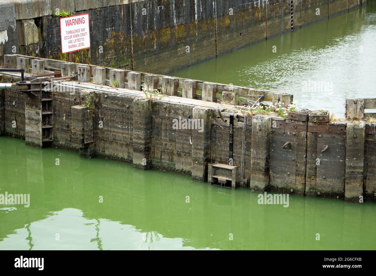 Preston Docks' First / Last Lock Gate Stock Photo - Alamy