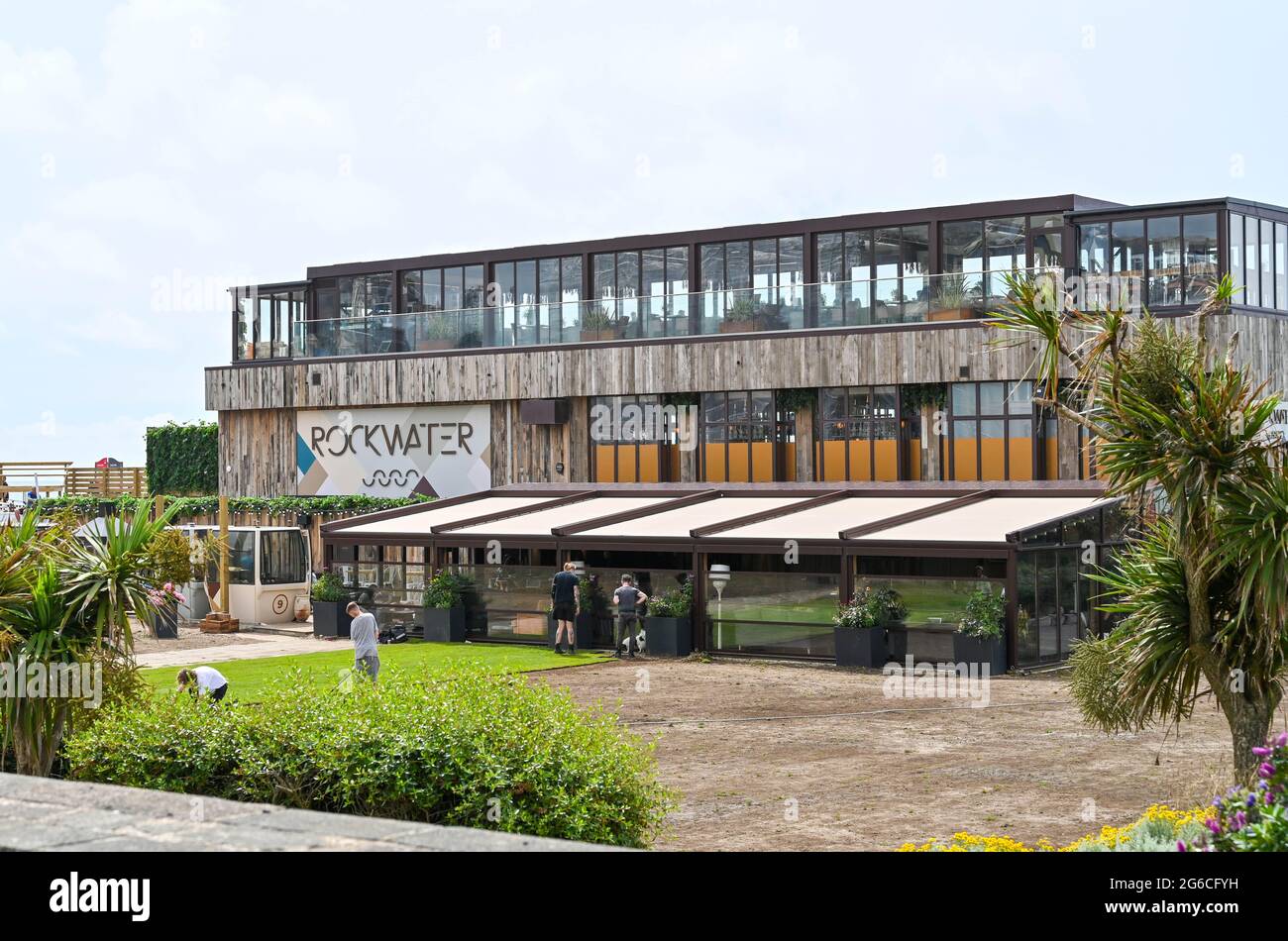 The newly opened Rockwater bar and restaurant overlooking the beach at ...