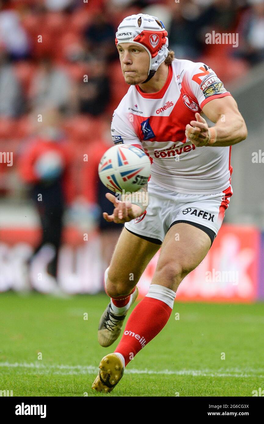 St. Helens, England - 3 July 2021 - Theo Fages of St Helens in action ...