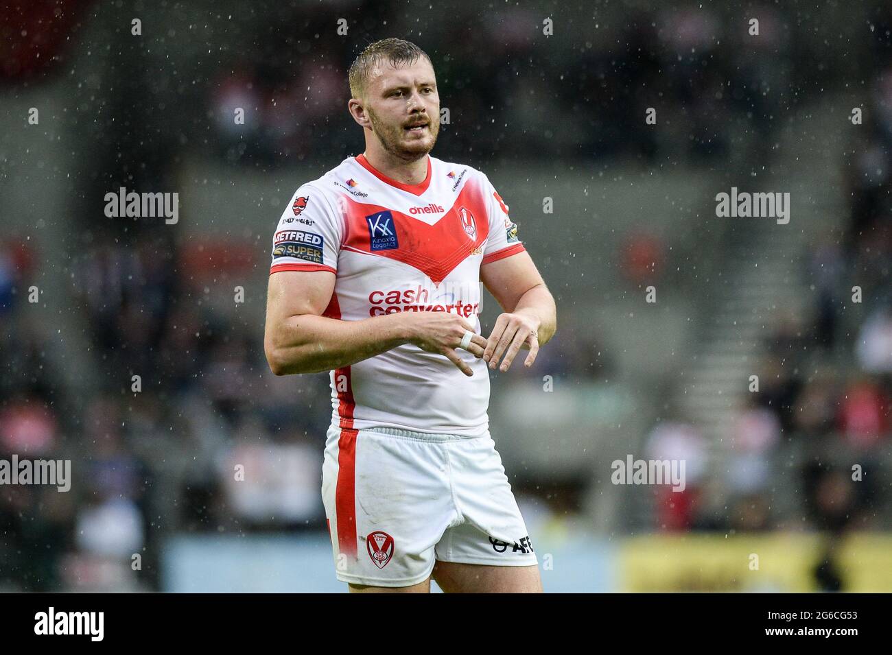 St. Helens, England - 3 July 2021 - Joe Batchelor of St Helens during ...