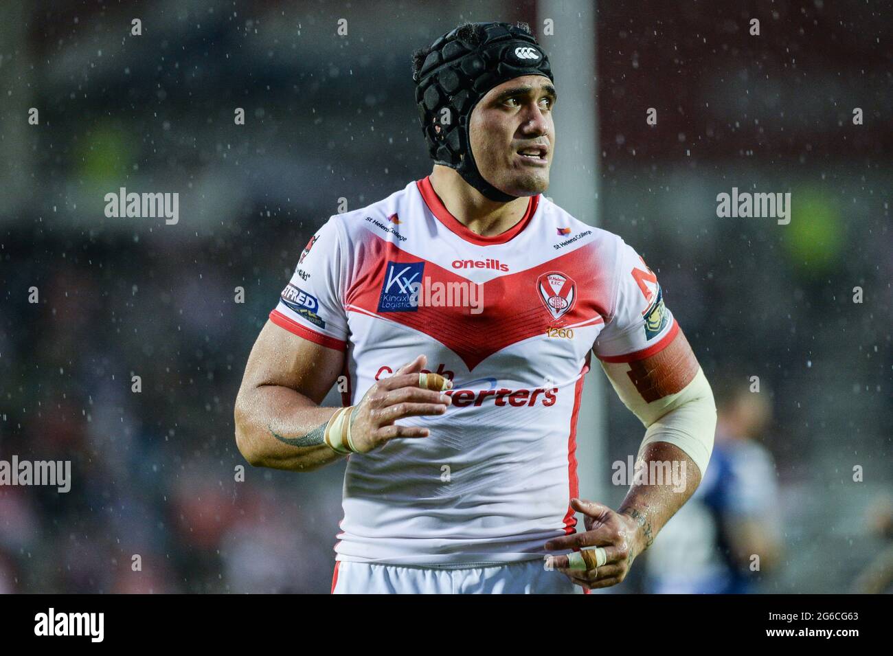 St. Helens, England - 3 July 2021 - Sione Matat'utia of St Helens ...