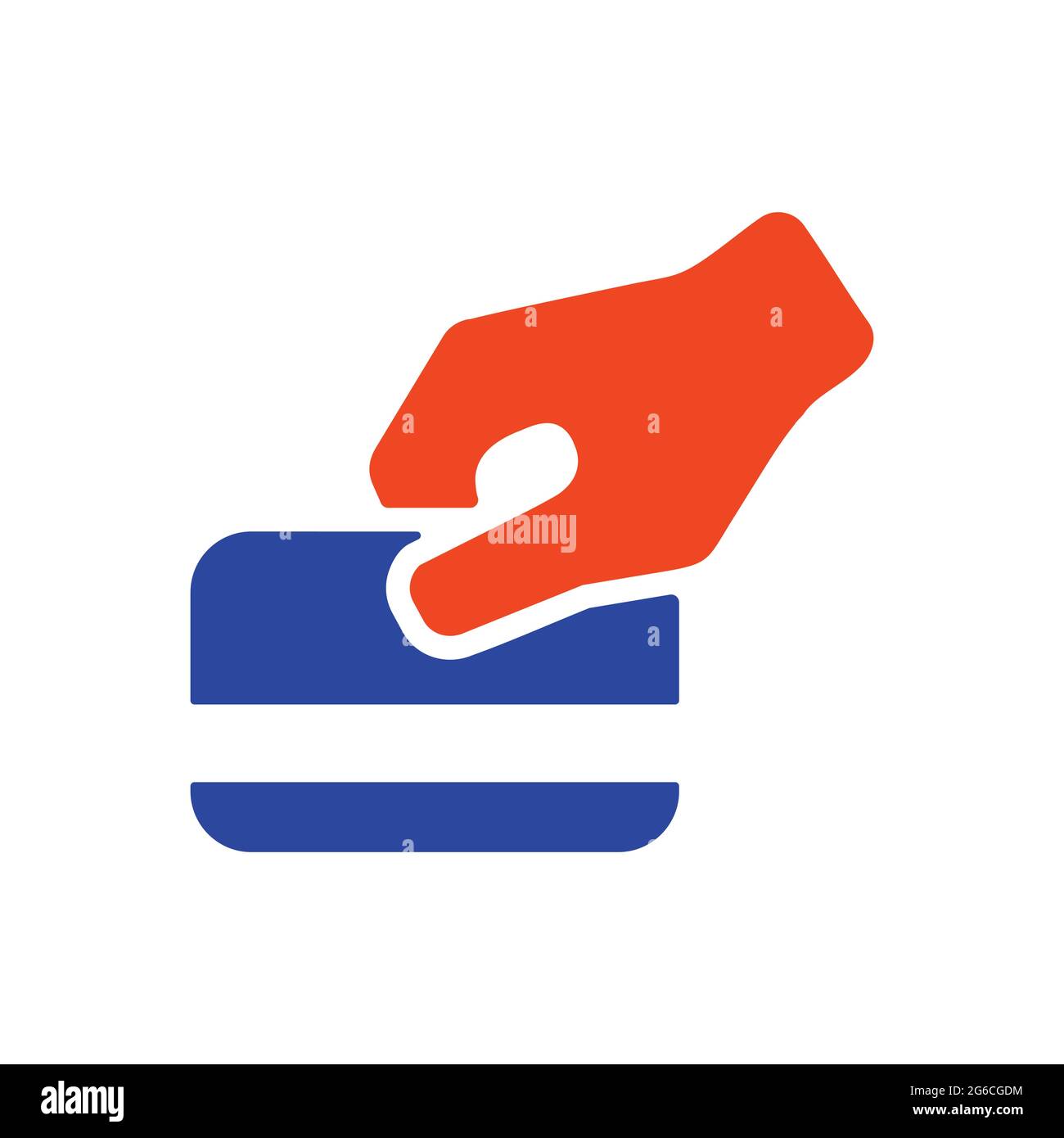 Hand swipe credit card during purchase outline glyph icon. Business ...