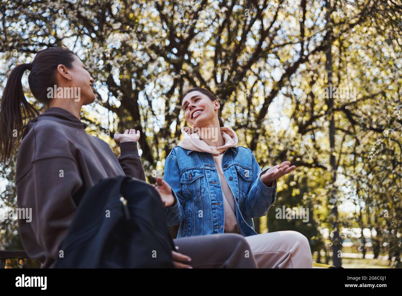 Female friends chatting gossiping hi-res stock photography and images ...