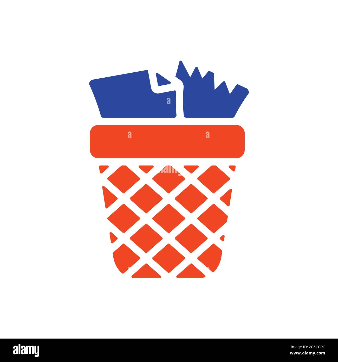 Wastebasket outline glyph icon. Workspace sign. Graph symbol for your ...