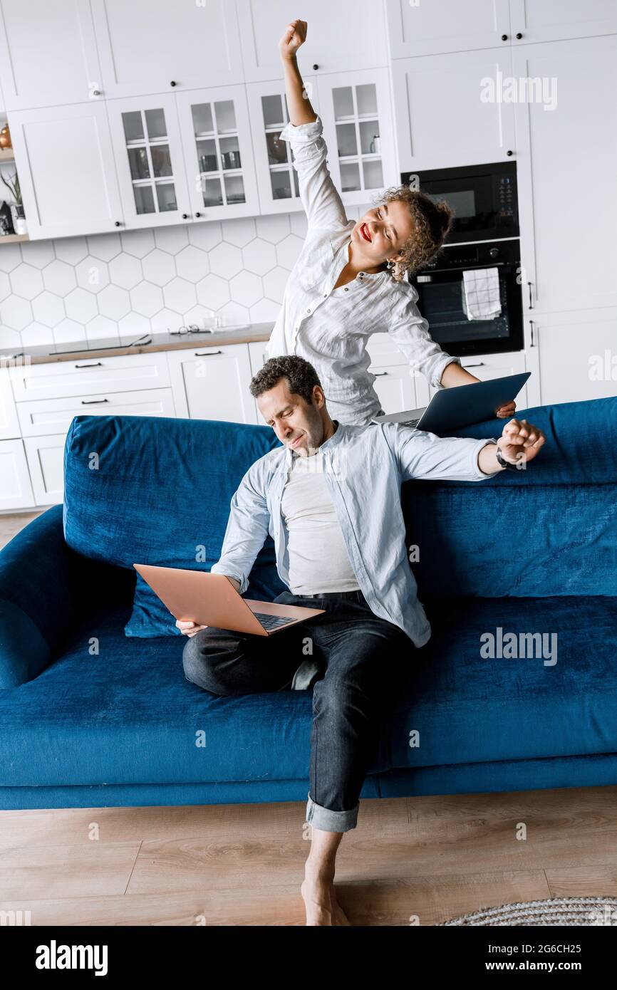 Happy couple business partner home hi-res stock photography and images ...