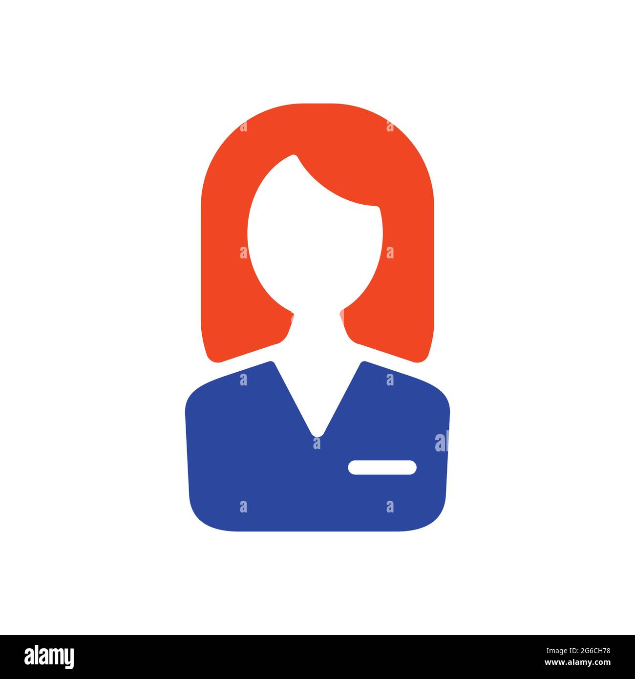 User icon of woman outline glyph icon. Business sign. Graph symbol for ...