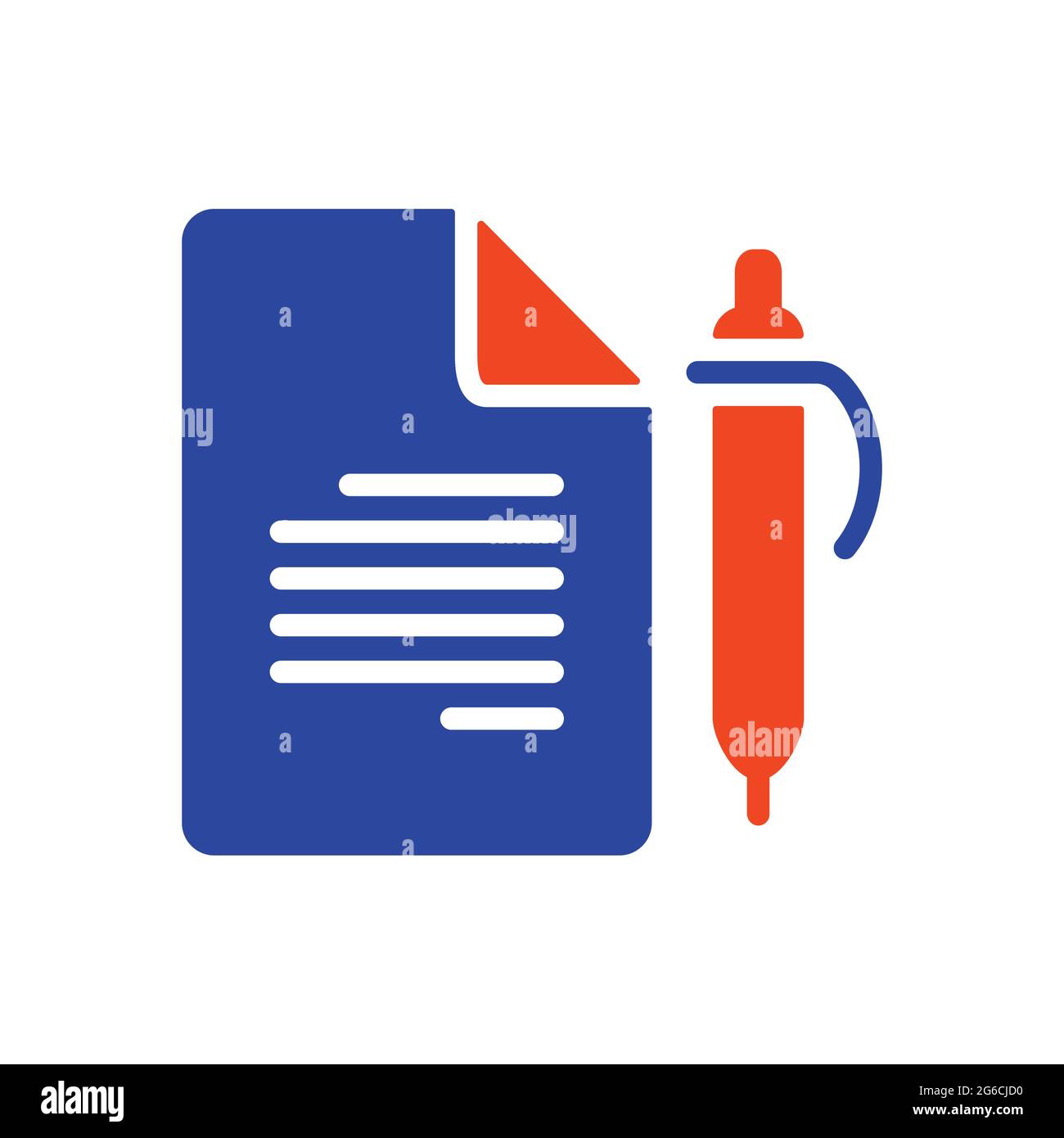 Contract Document With Pencil outline glyph icon. Business sign. Graph ...