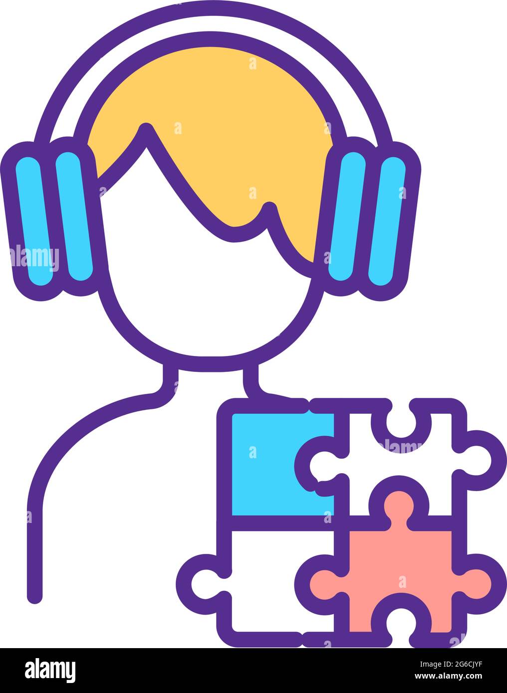 Autistic teenager RGB color icon Stock Vector Image & Art - Alamy
