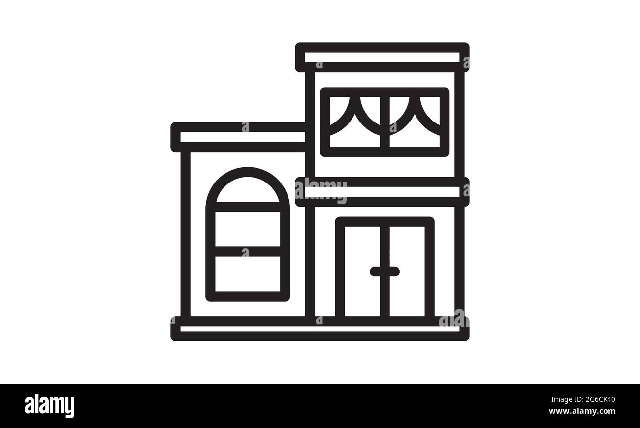 Buildings vector icon isolated on white background, Buildings ...