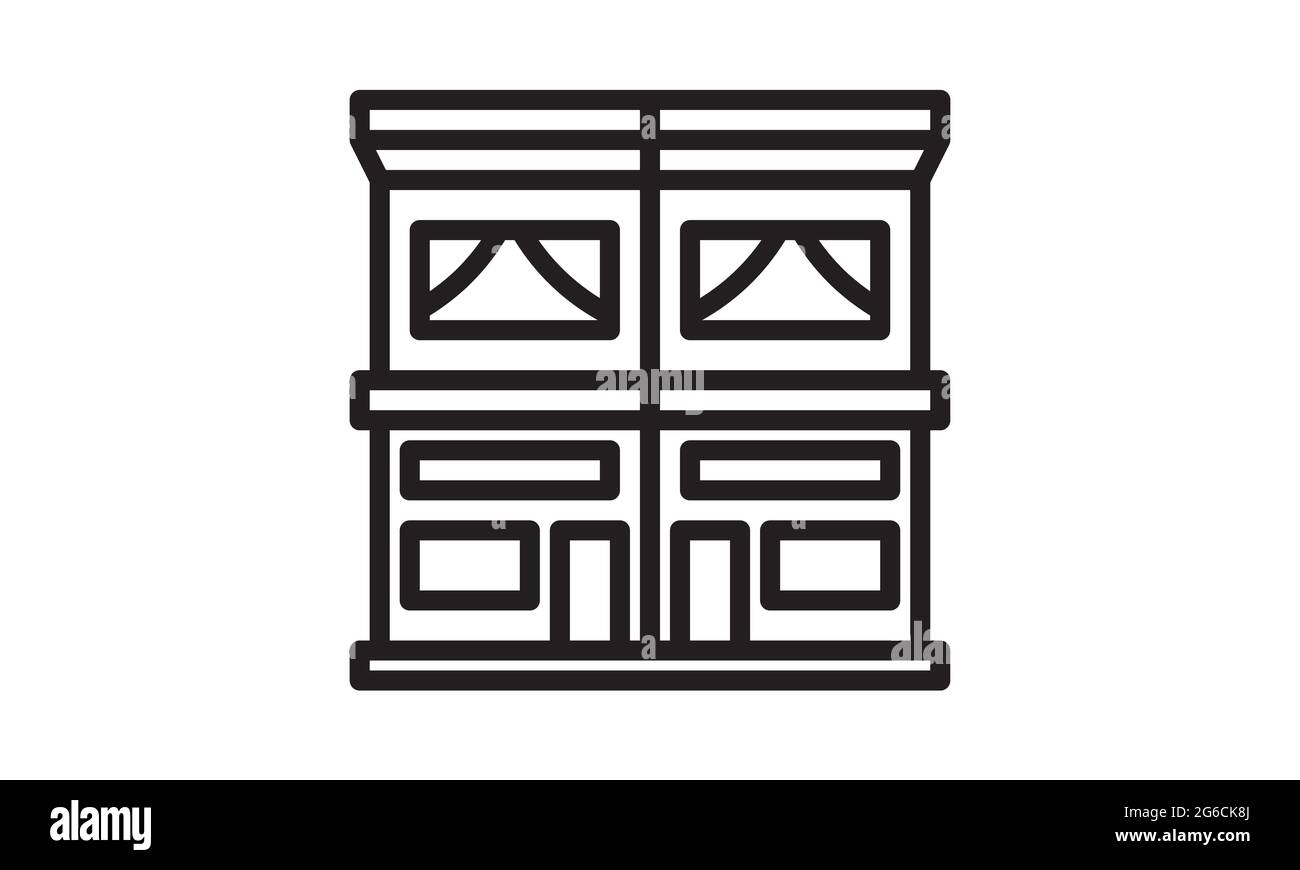 Buildings vector icon isolated on white background, Buildings ...