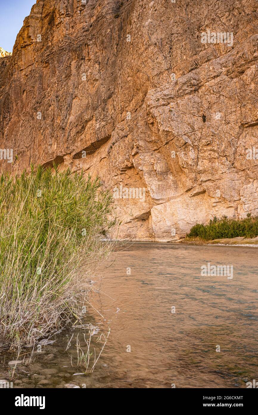 The Rio Grande River Runs Low Beneath the Path It Cut Through the ...