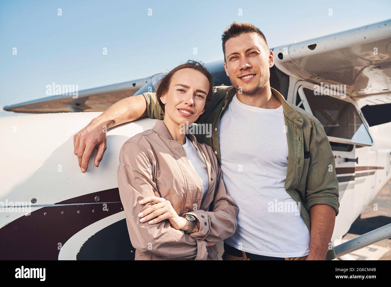 Couple love on plane hi-res stock photography and images - Alamy