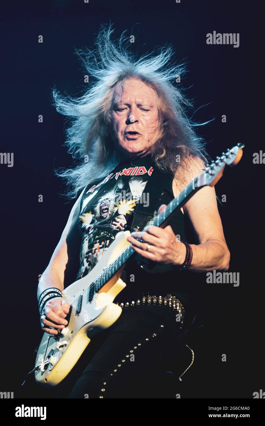 CLISSON, HELLFEST FESTIVAL, FRANCE: Janick Robert Gers, guitarist of ...
