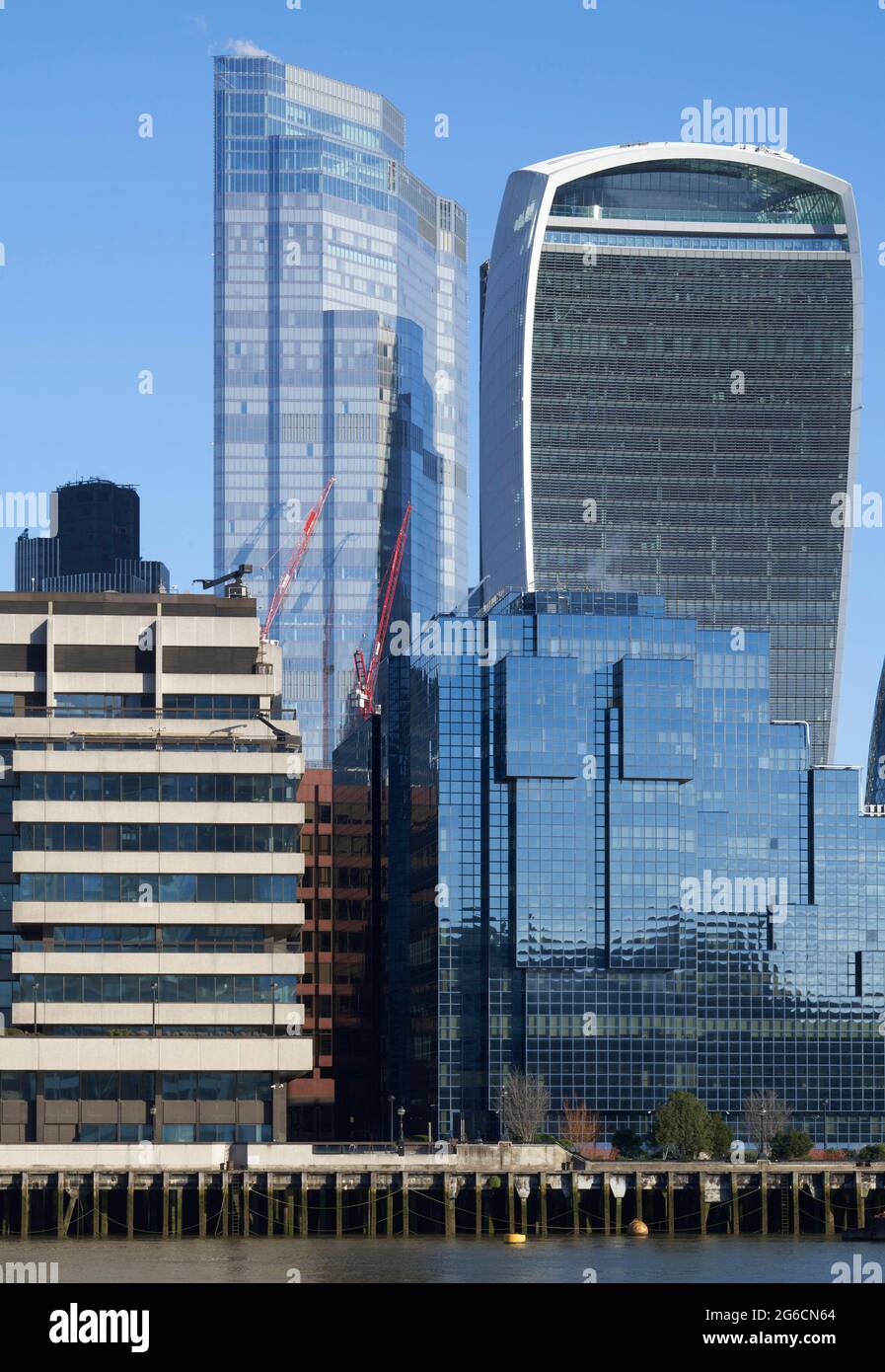 Early morning view over the Thames. 22 Bishopsgate, LONDON, United ...
