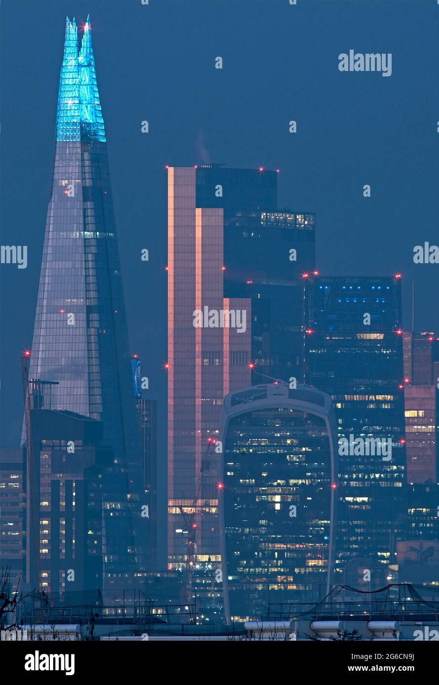 Evening view from East Dulwich. 22 Bishopsgate, LONDON, United Kingdom ...