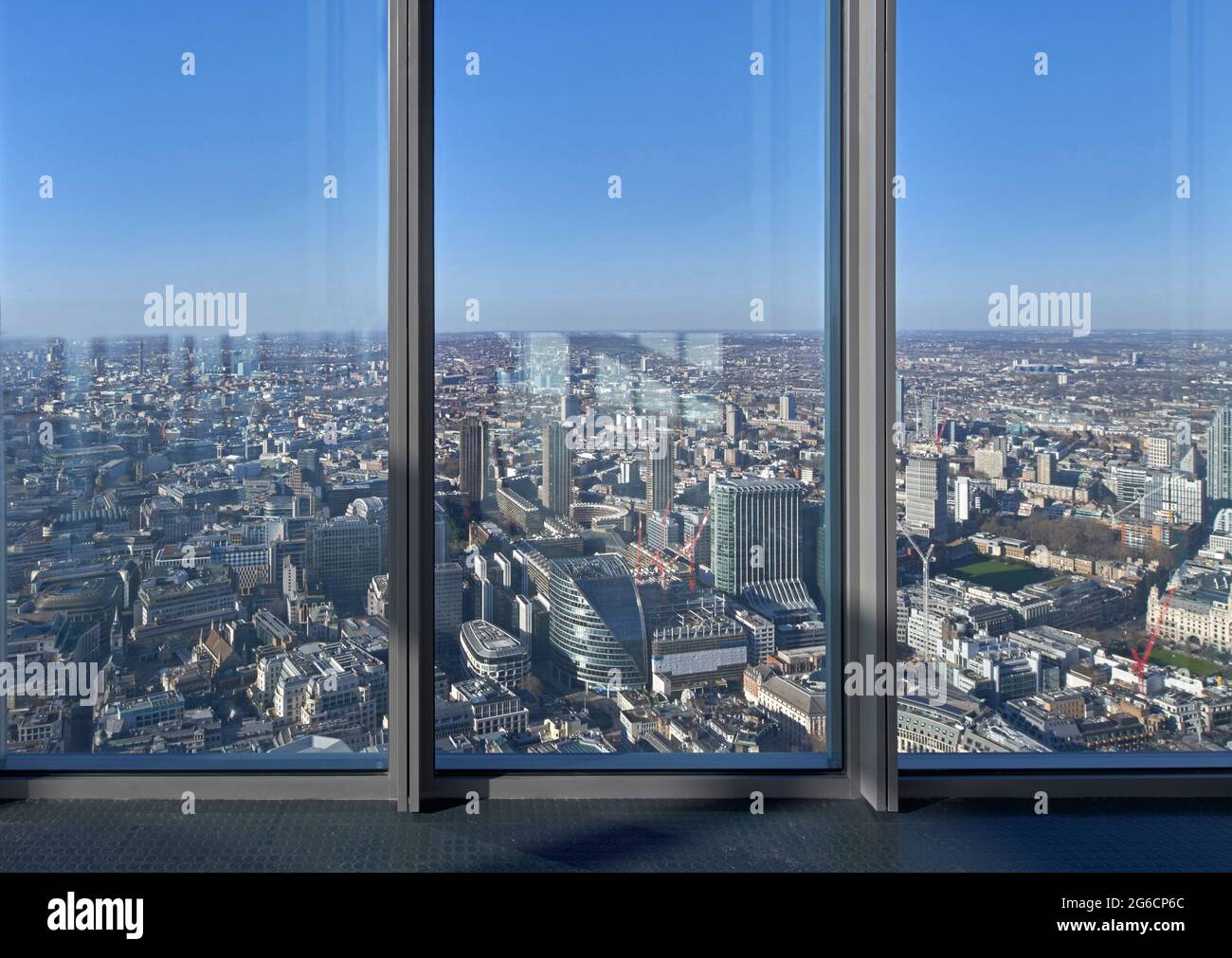 View from viewing floor double height space on level 57. 22 Bishopsgate ...
