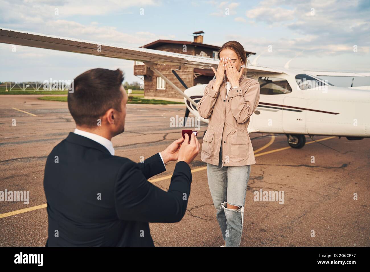 Man woman plane hi-res stock photography and images - Alamy