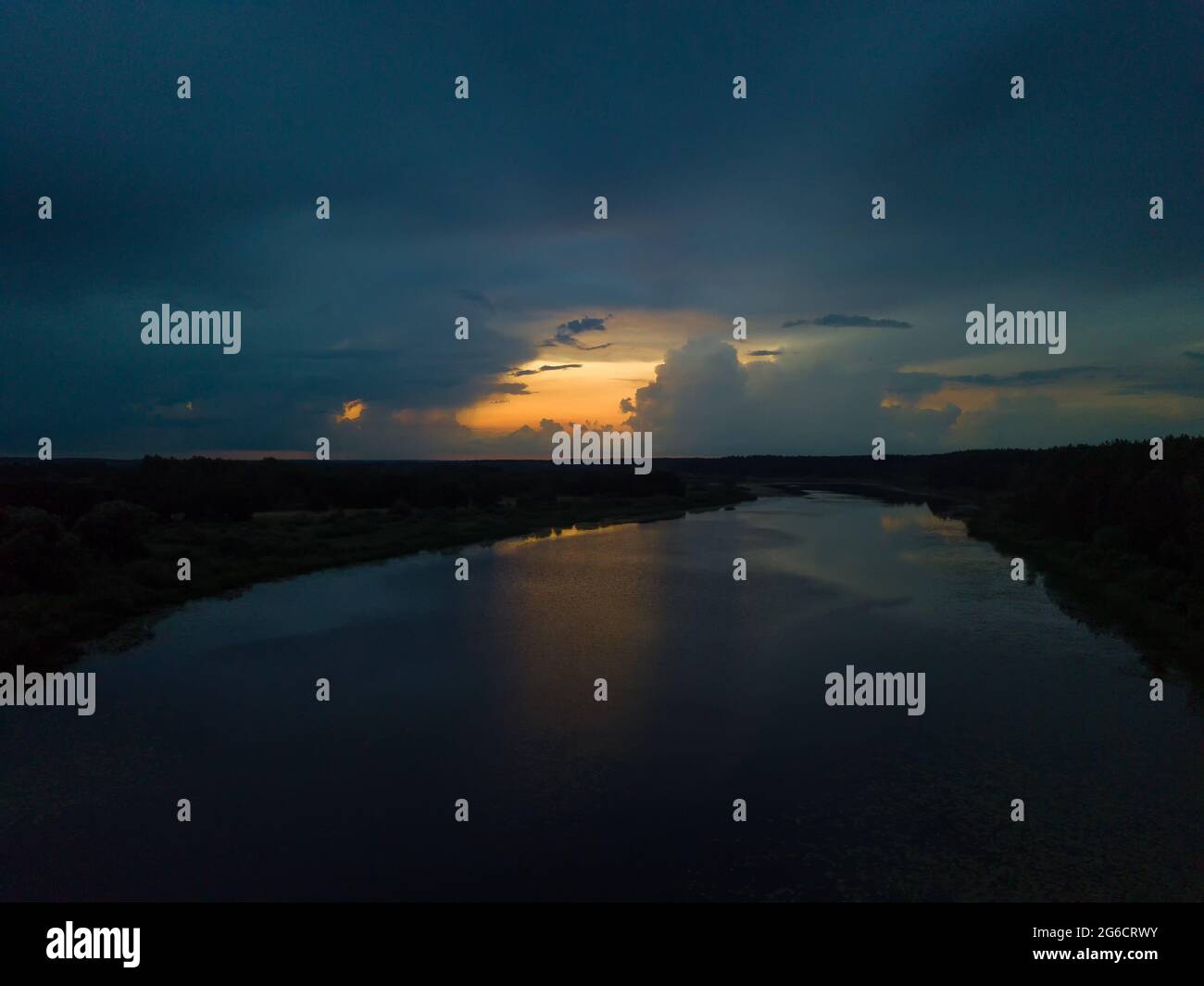 Sunset over lake beautiful view hi-res stock photography and images - Alamy