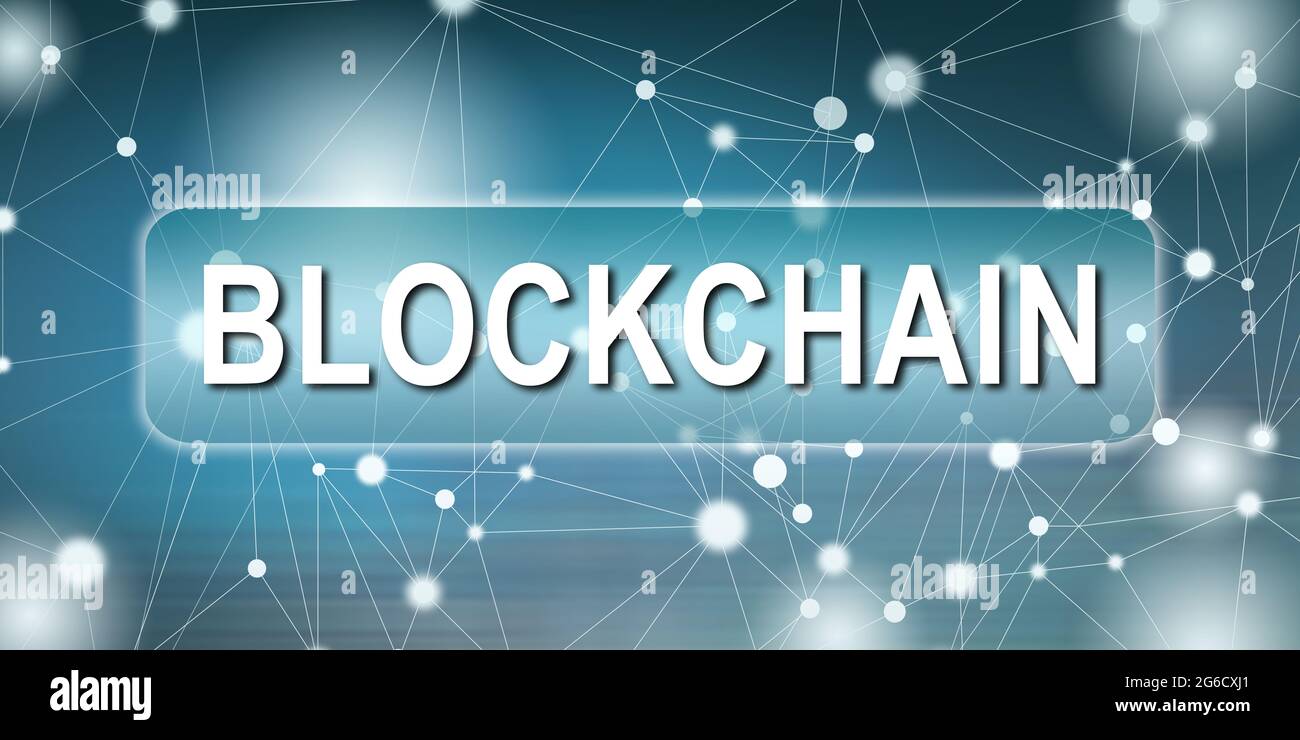 Illustration of a blockchain concept Stock Photo - Alamy