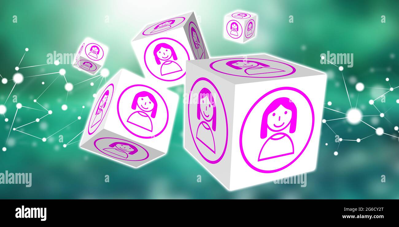 Illustration of a profile concept Stock Photo - Alamy