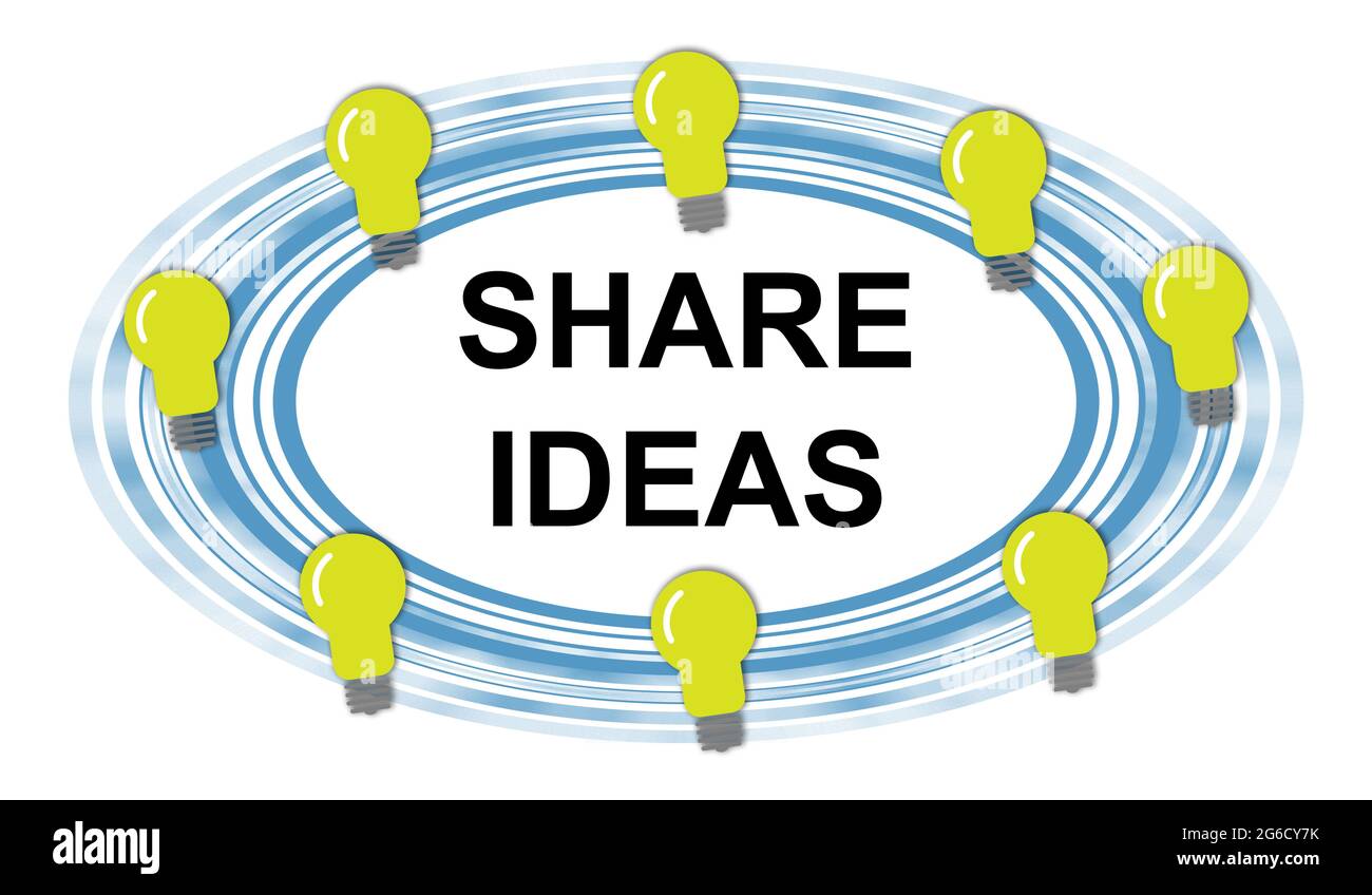 Illustration of a share ideas concept Stock Photo - Alamy