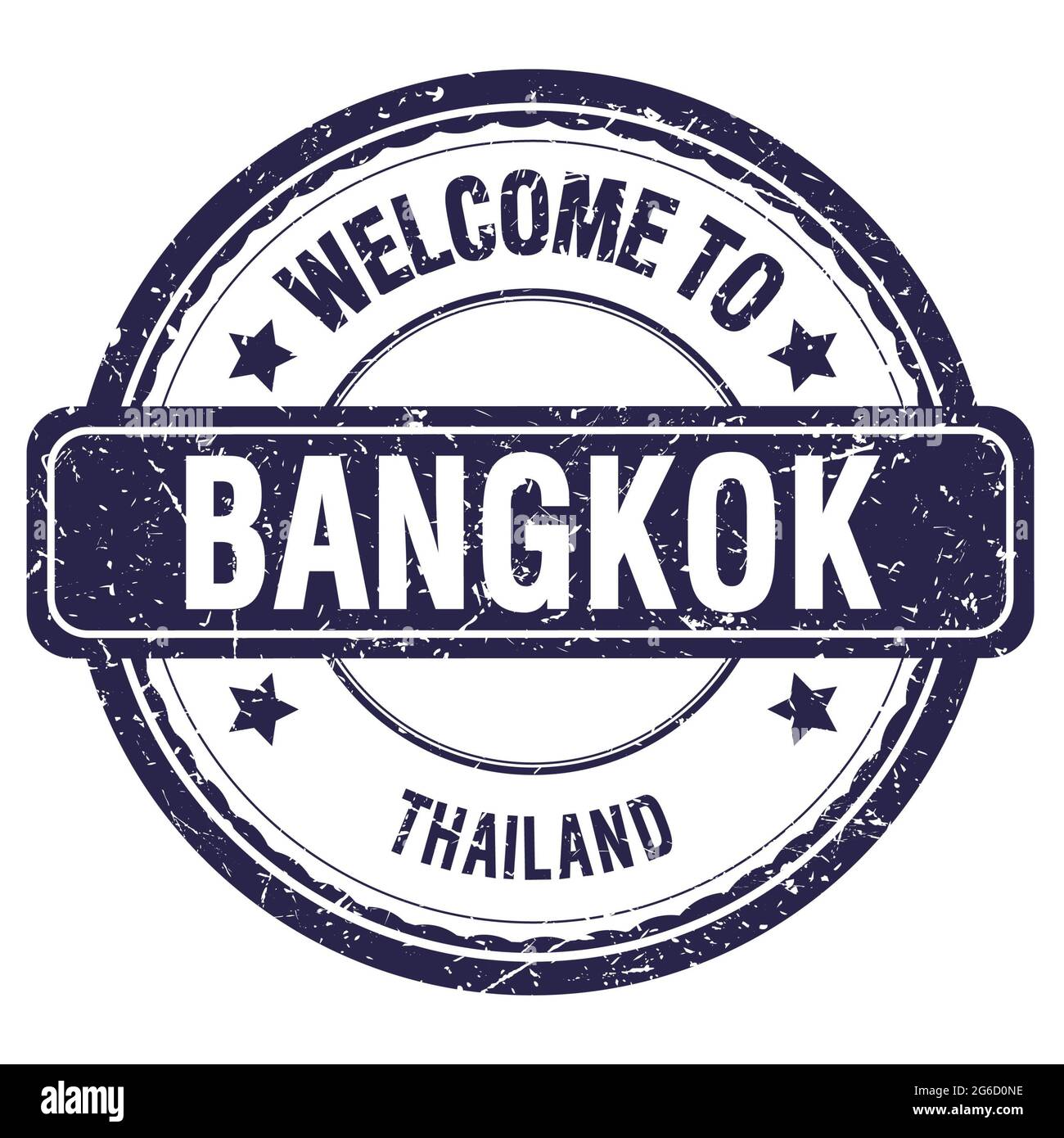 WELCOME TO BANGKOK - THAILAND, words written on blue grungy stamp Stock ...