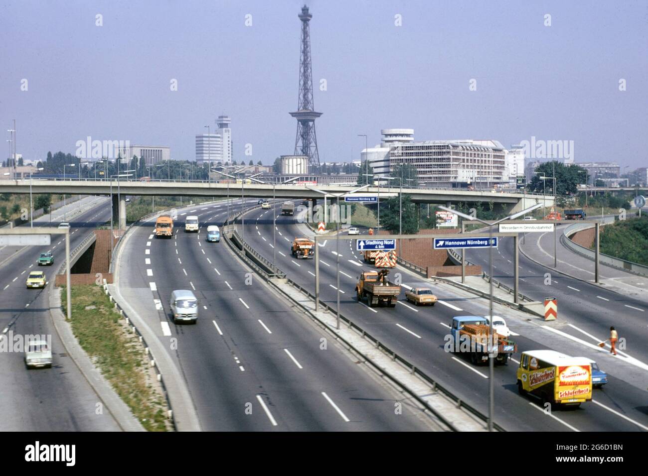 The funkfturm in Berlin taken from a train in 1975 Stock Photo - Alamy