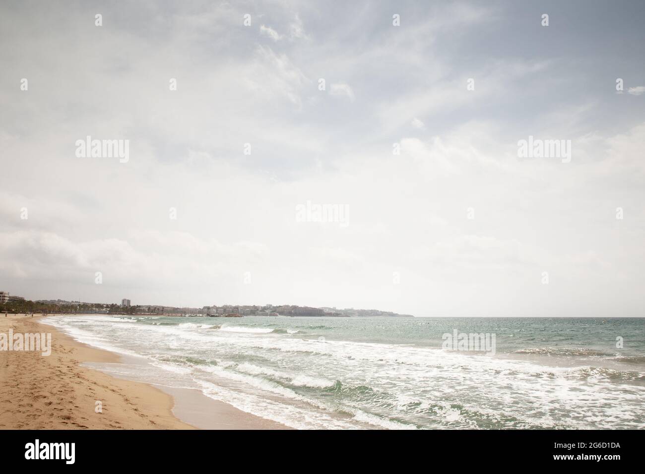 beach front image of salou in spain Stock Photo - Alamy