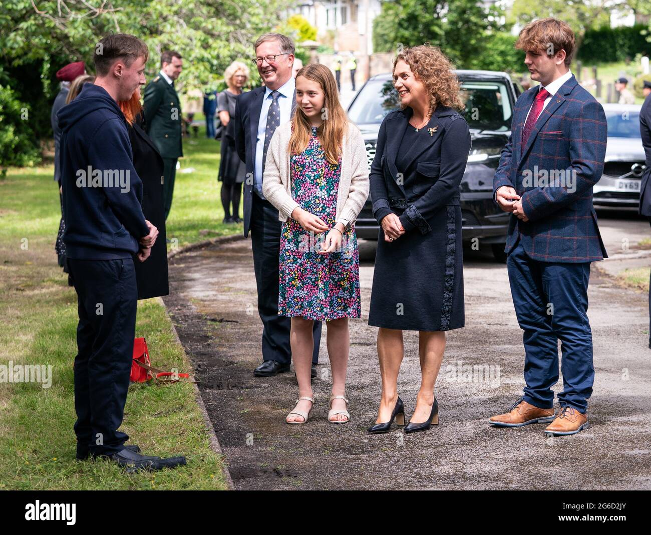 Relatives of Captain Sir Tom Moore left to right Colin Ingram-Moore ...