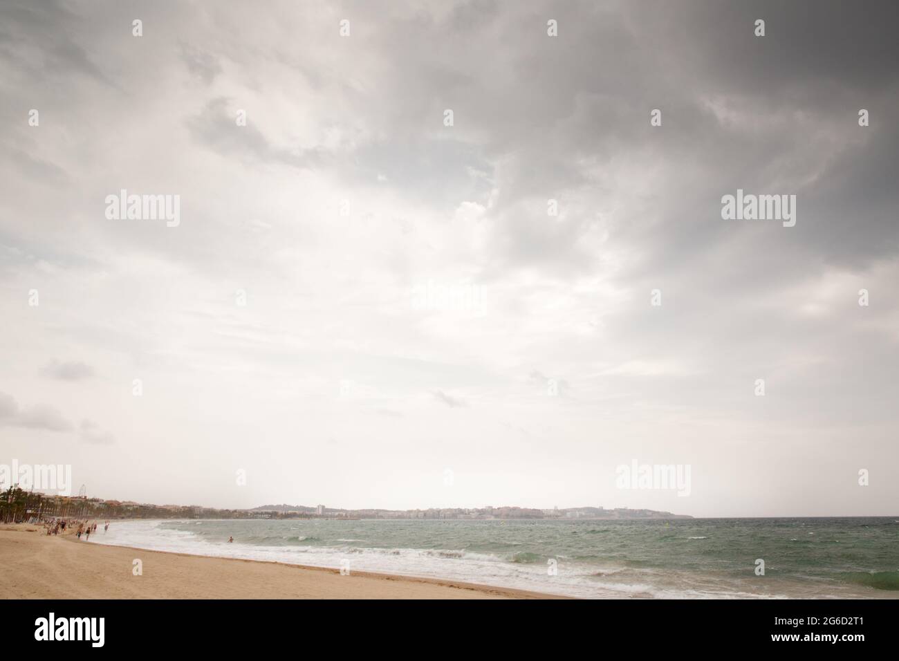 beach front image of salou in spain Stock Photo - Alamy