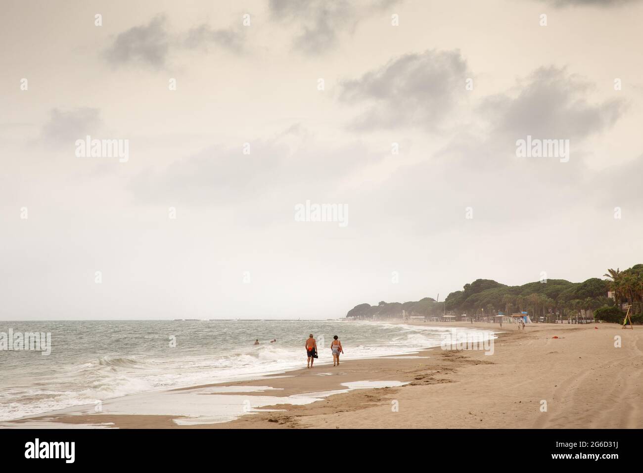 beach front image of salou in spain Stock Photo - Alamy