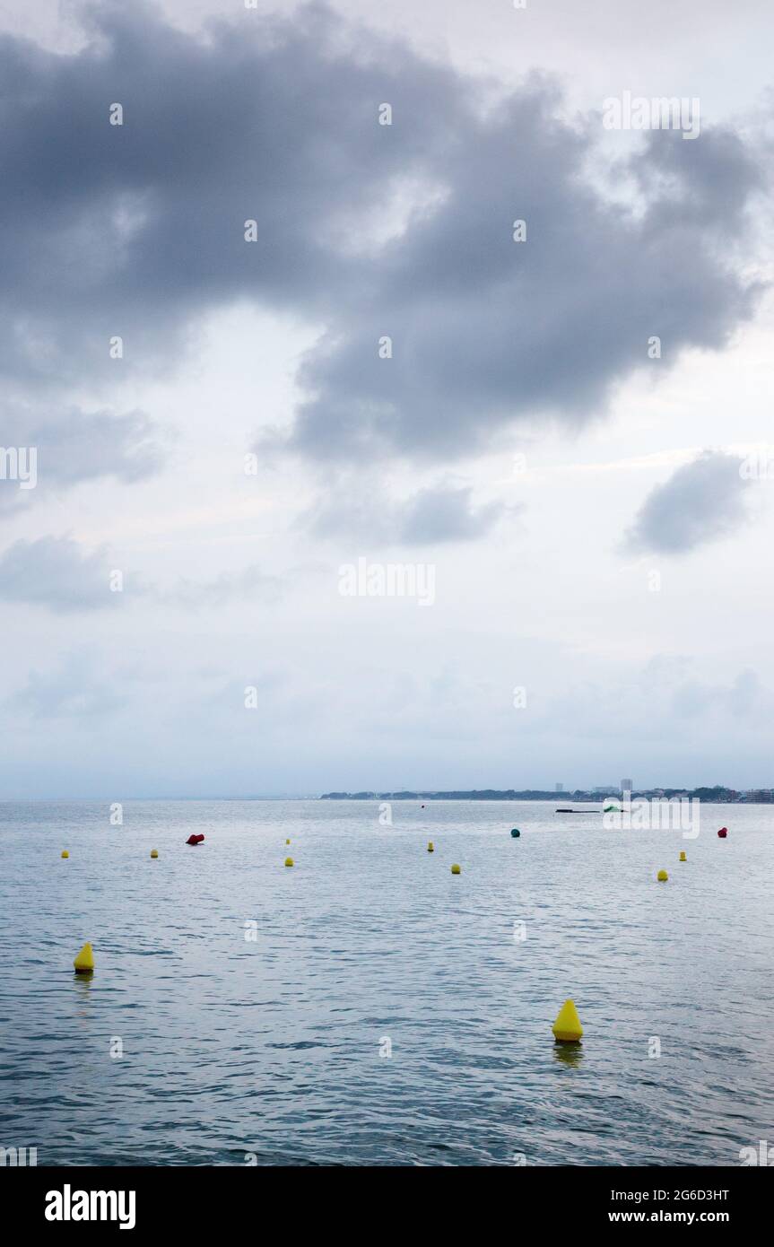 beach front image of salou in spain at dusk Stock Photo - Alamy