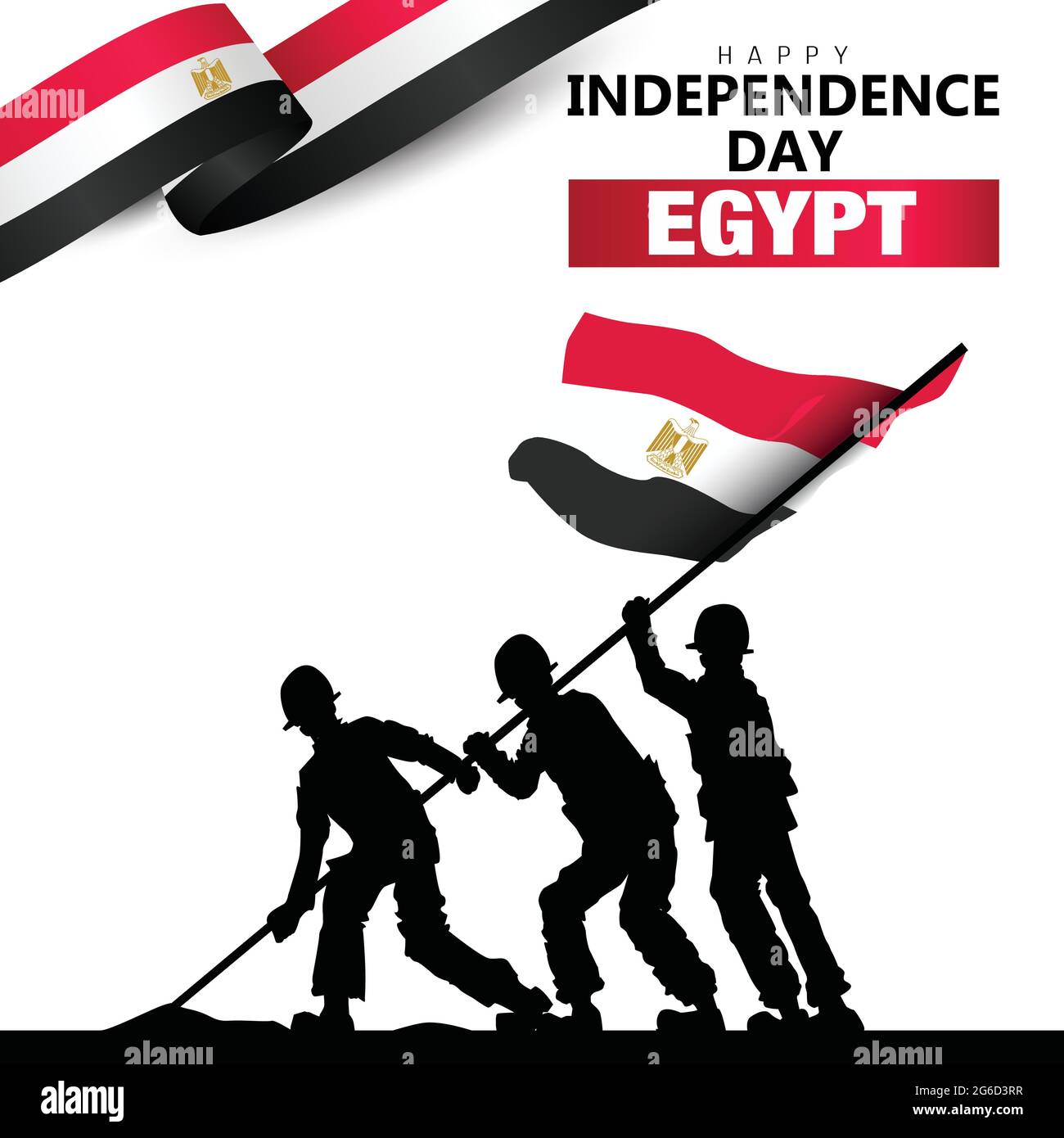 Happy independence day Egypt Vector Template Design Illustration ...