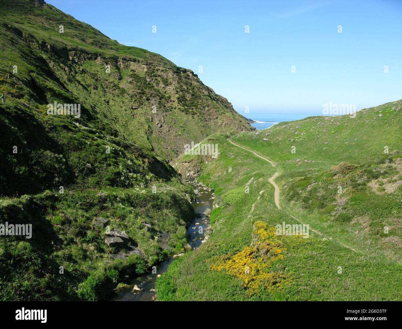 Devon Cornwall border. South west coast path. North Cornwall. West ...