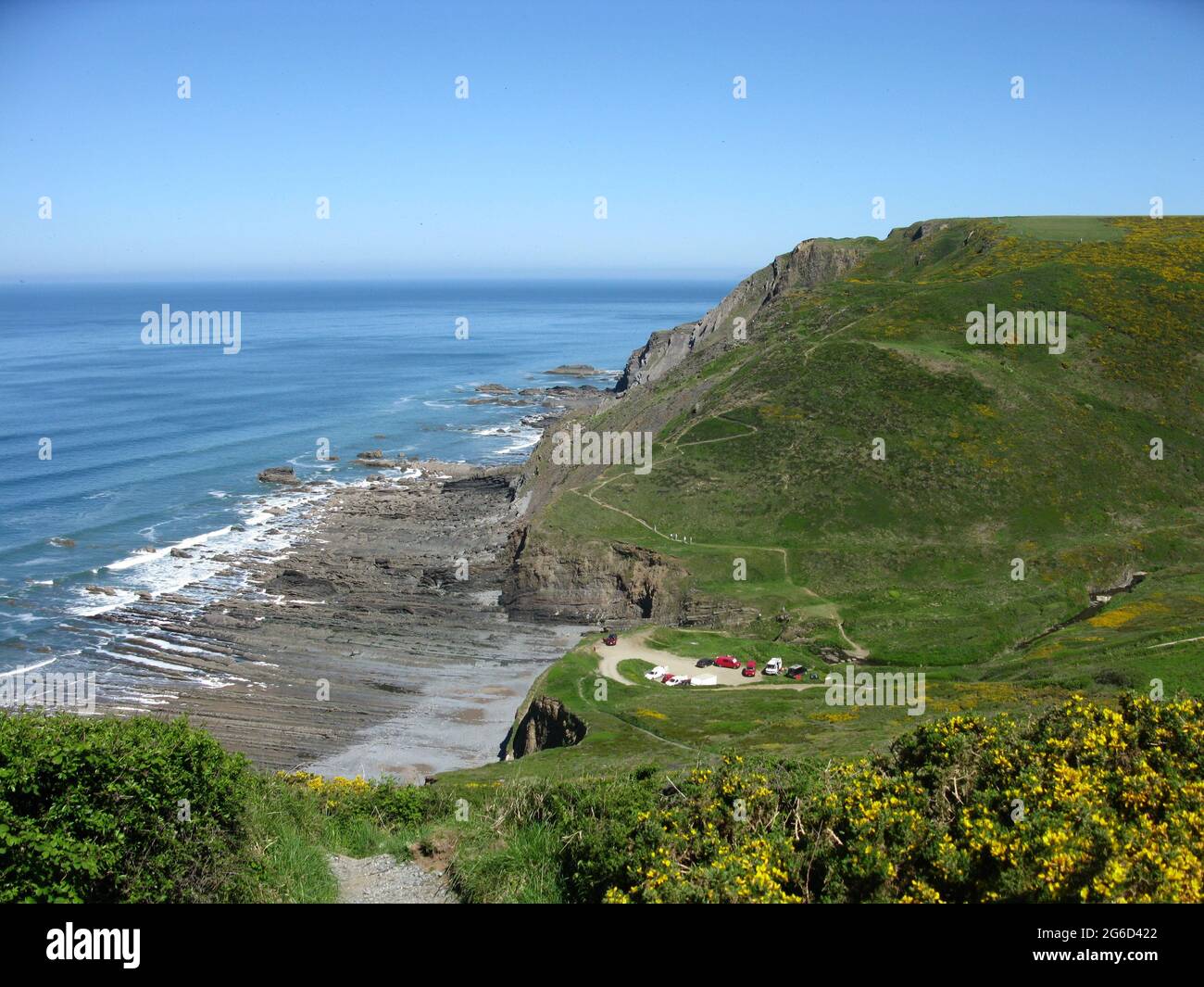 Welcombe Mouth. South west coast path. North Cornwall. West country ...