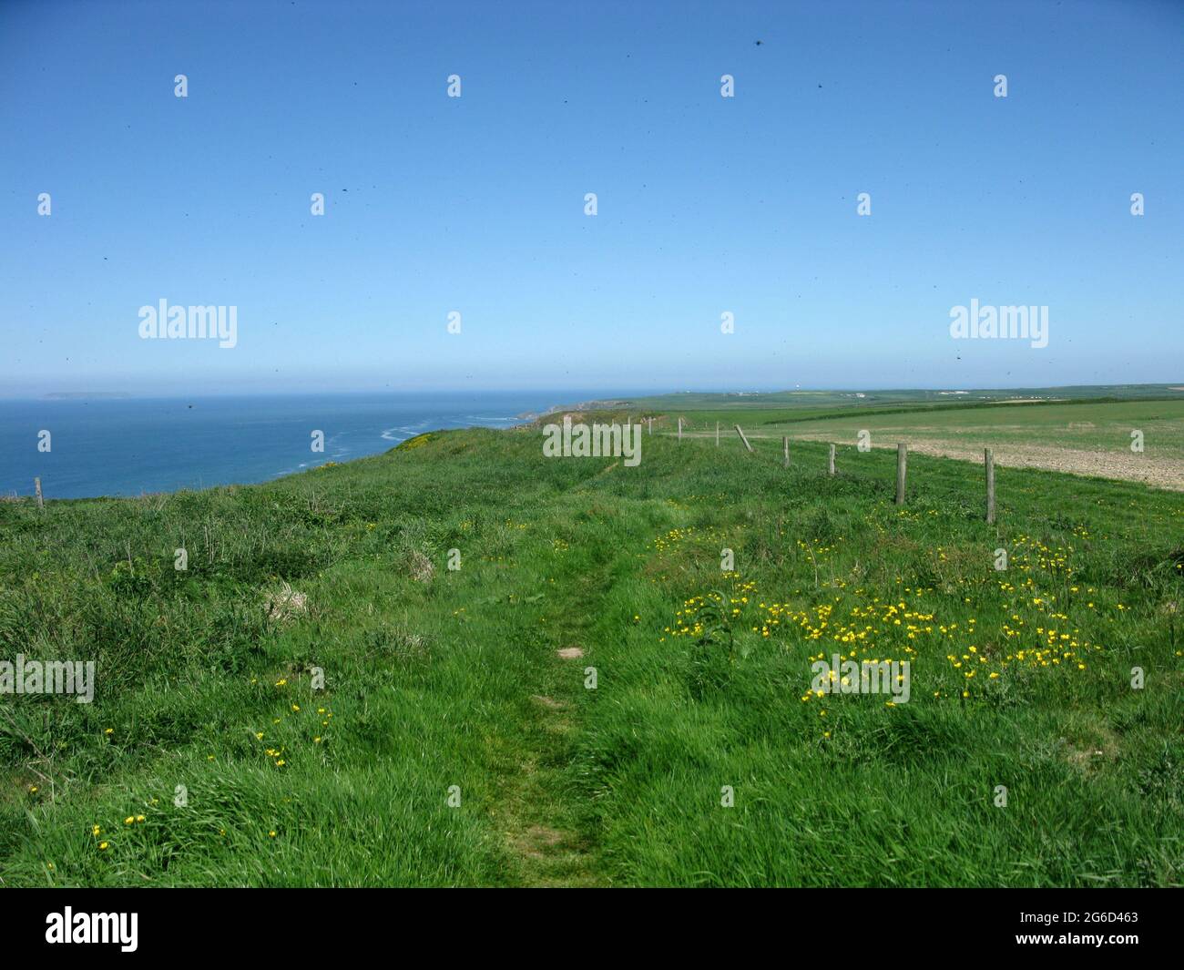 South west coast path. North Cornwall. West country. England. UK Stock ...