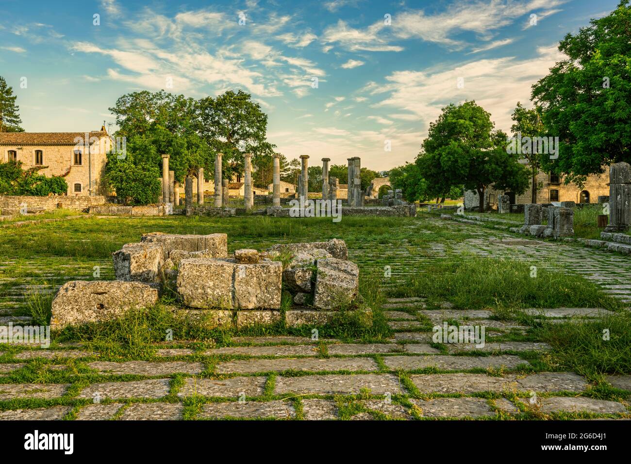 Archaeological ruins of the Roman Forum of Altilia Sepino. In the ...