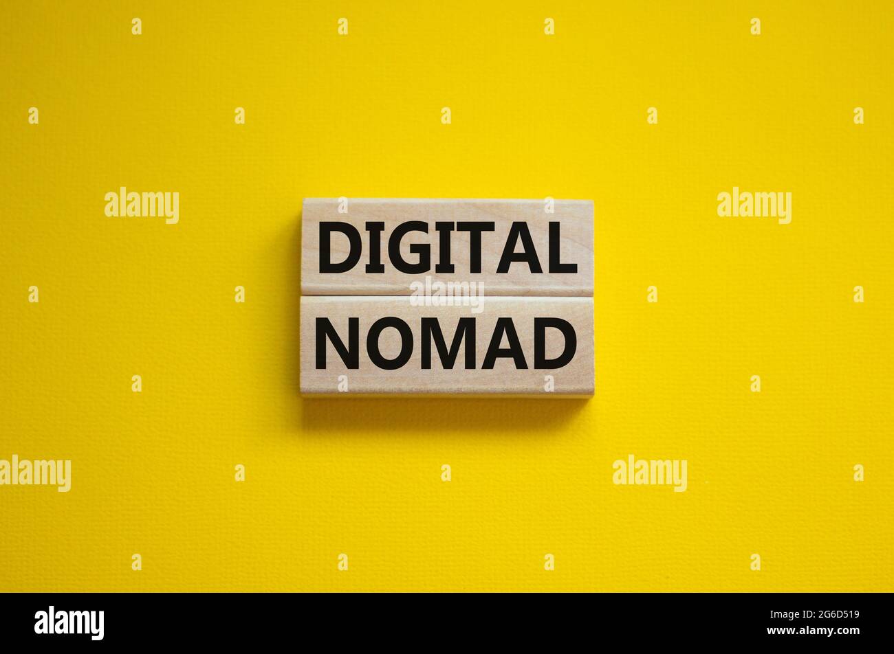 Digital nomad symbol. Wooden blocks with words Digital nomad on ...