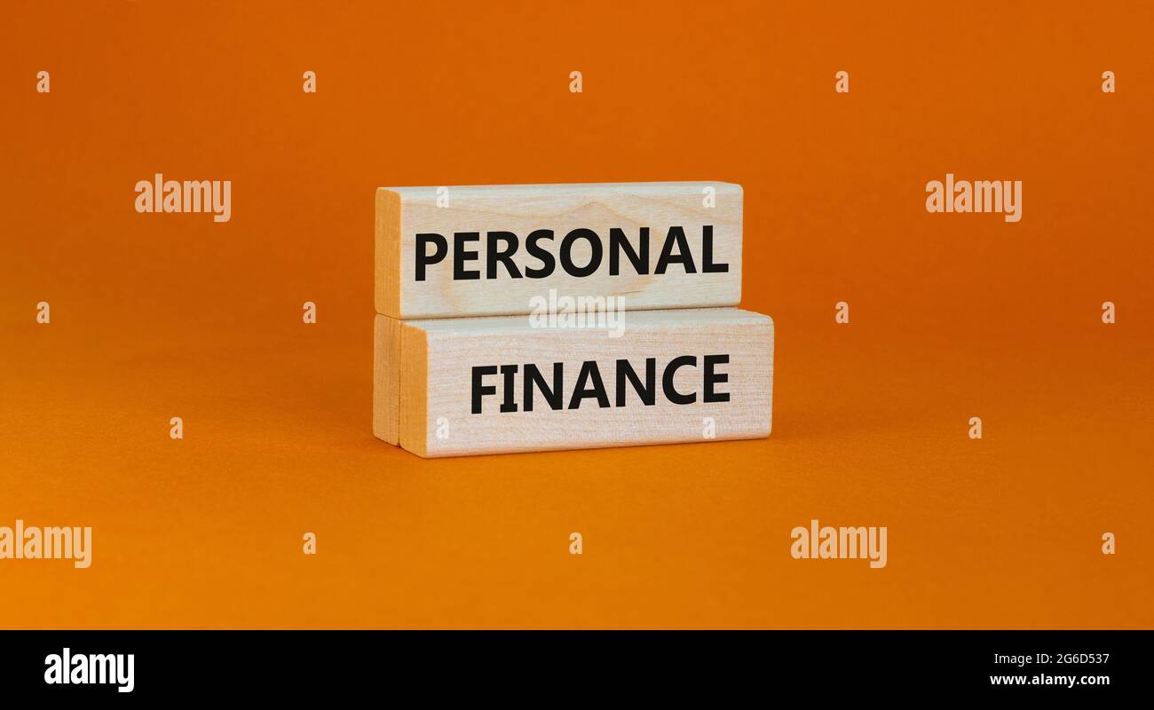 Personal finance symbol. Wooden blocks with words Personal finance on ...
